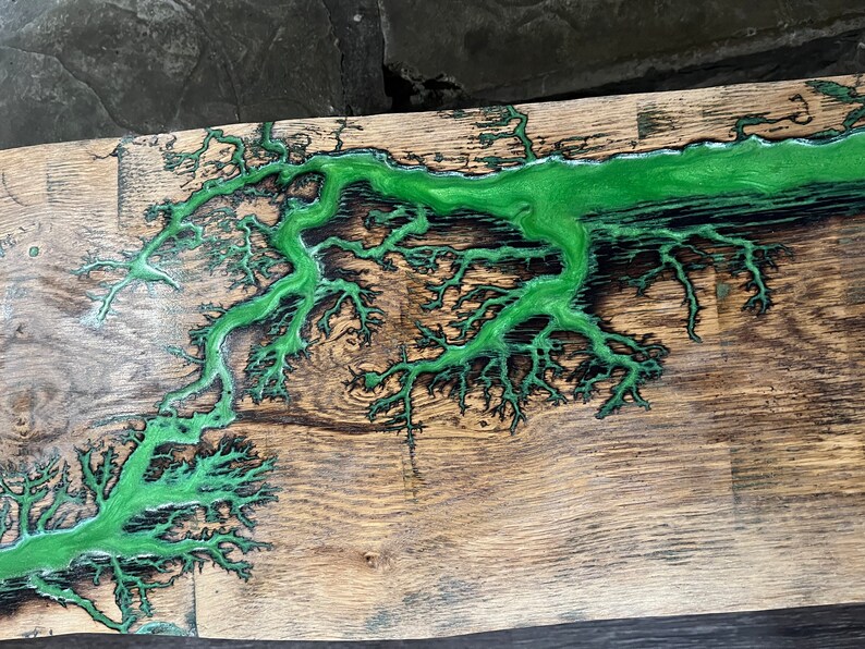 Bench/ Lichtenberg Fractal Burning Bench/ Fractal Burning Bench/ Indoor ...