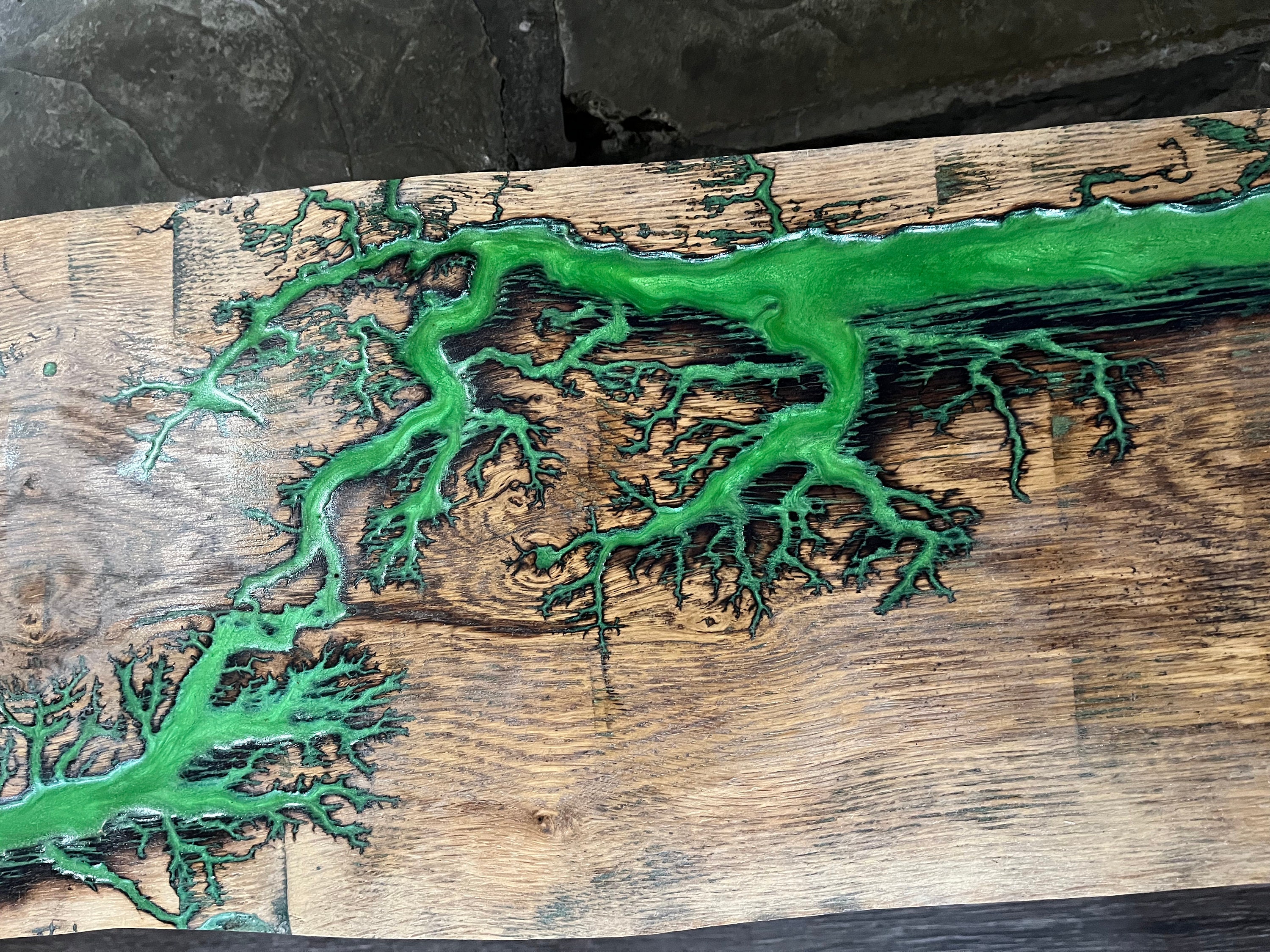 Bench/ Lichtenberg Fractal Burning Bench/ Fractal Burning Bench/ Indoor ...
