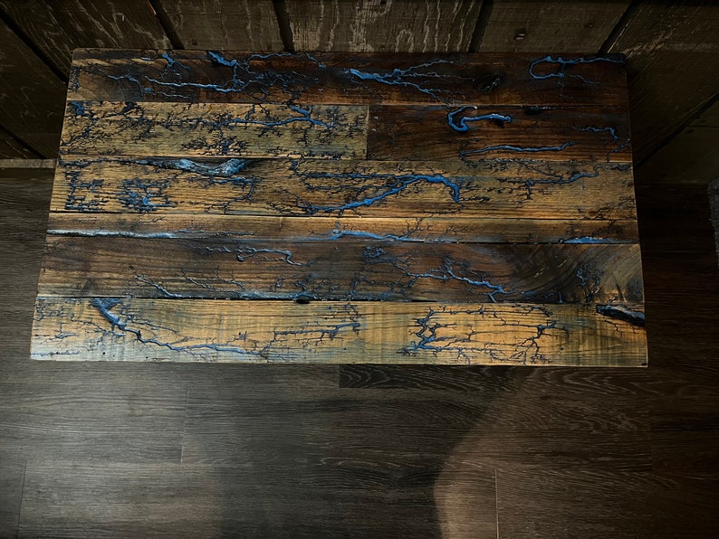 Lichtenberg Fractal Burning Table/bench/fractal Burning Bench/end Table ...