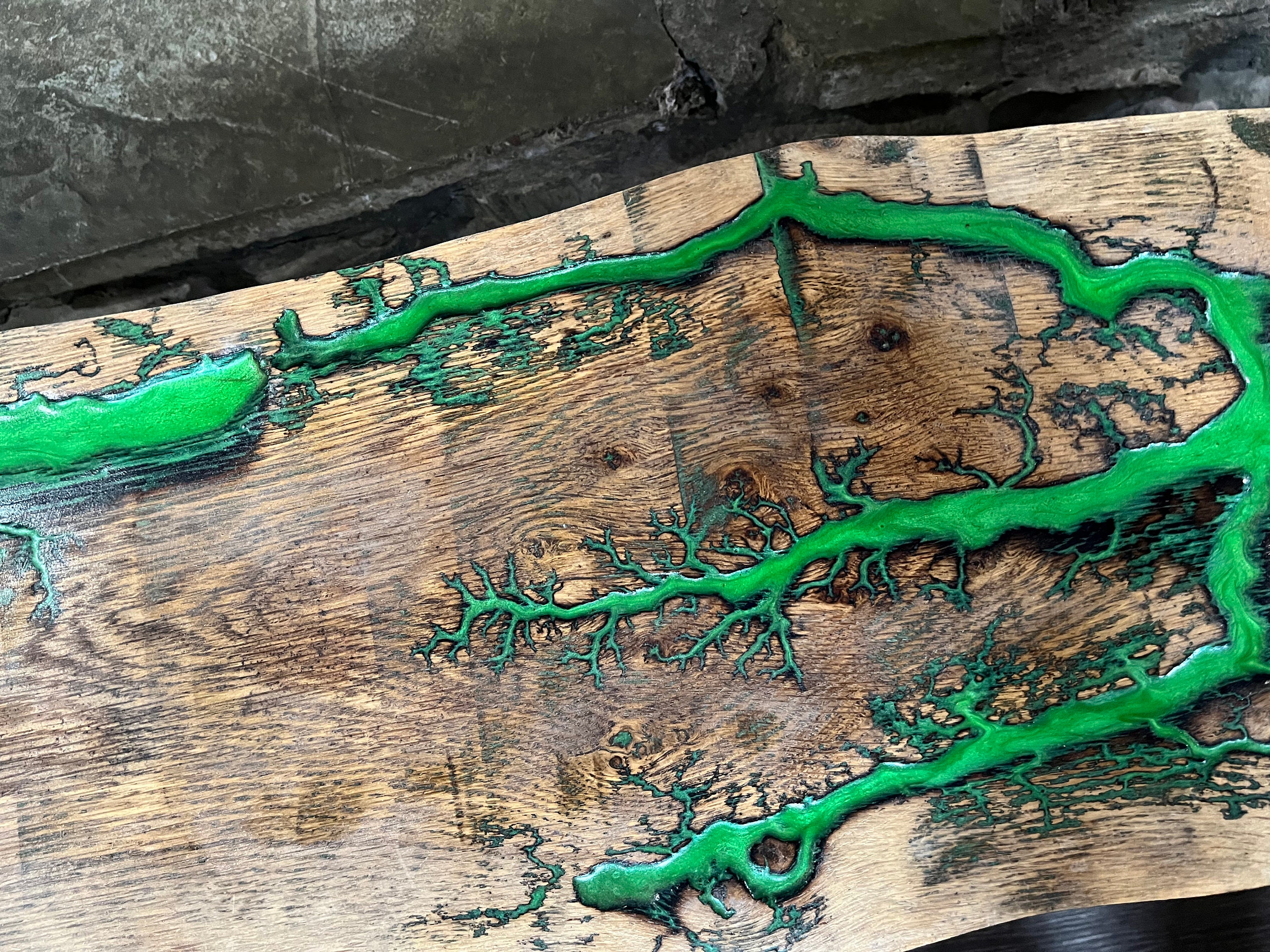 Bench/ Lichtenberg Fractal Burning Bench/ Fractal Burning Bench/ Indoor ...