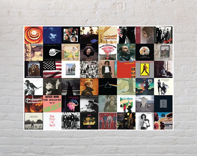 1970s Album Collage Poster ~ '70s Music Album Covers ~ Wall Art ...