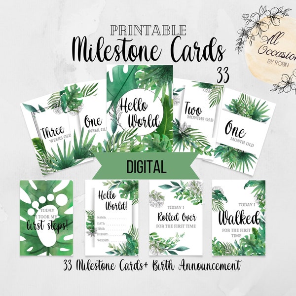 Milestone Cards - Etsy