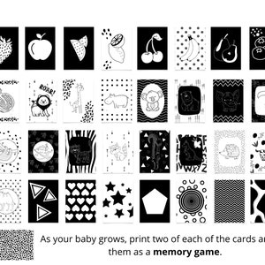Newborn Baby High Contrast Cards Bundle | Instant Digital Download ...