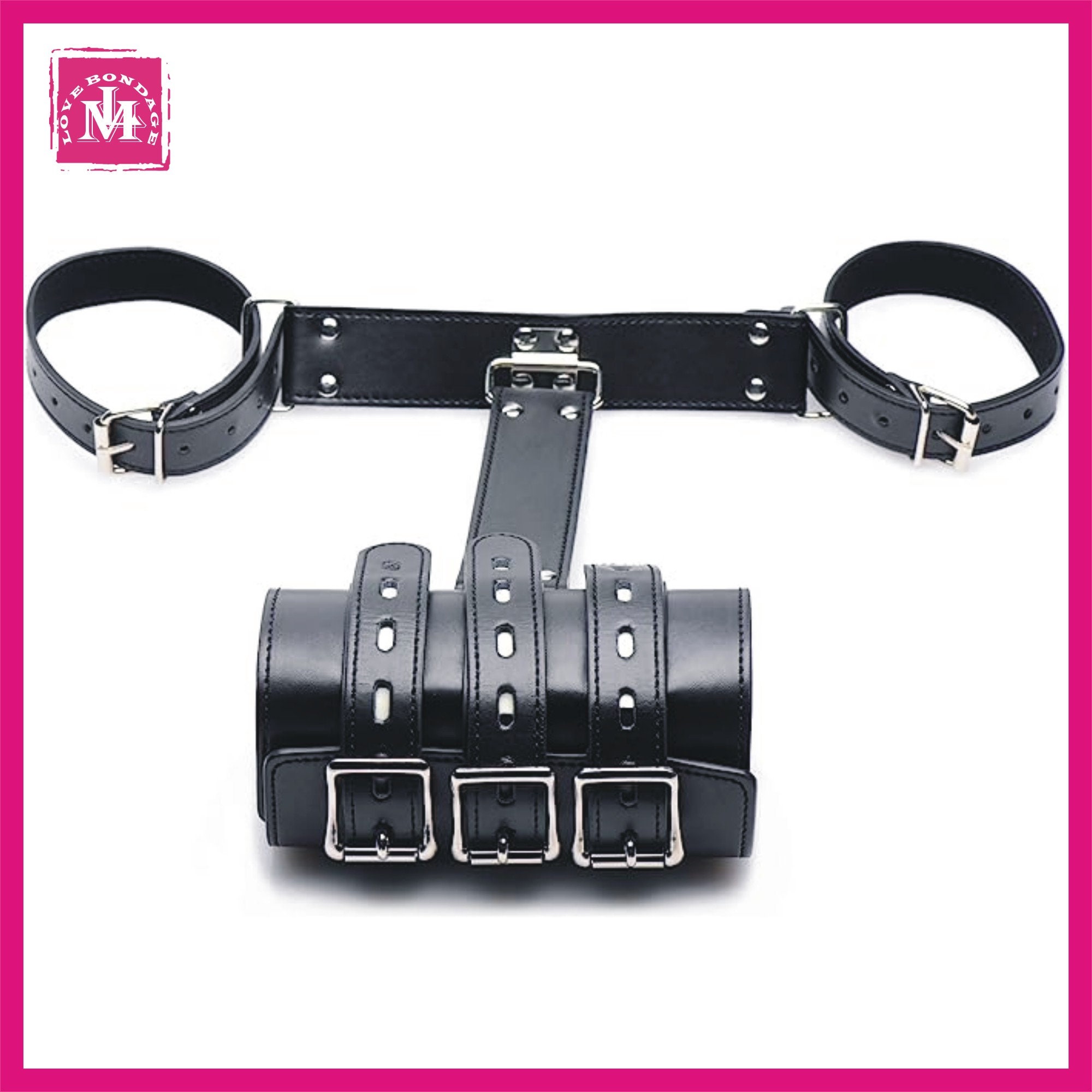 Strict Arm Binder, Arm to Wrist Restraint, BDSM Leather Bondage Sex Toy ...