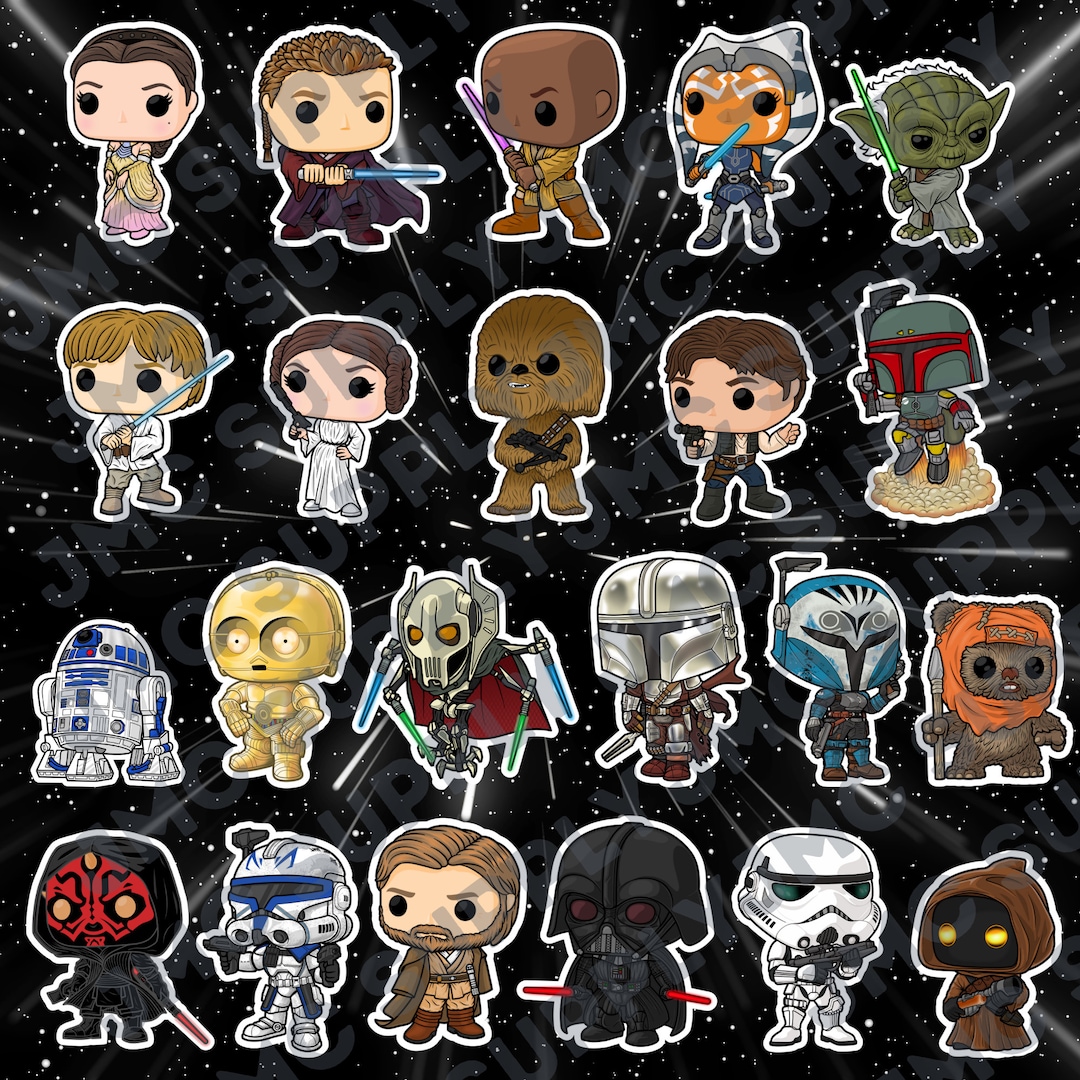 Star Wars Vinyl Stickers, Waterproof and Glossy Laminated Finish ...