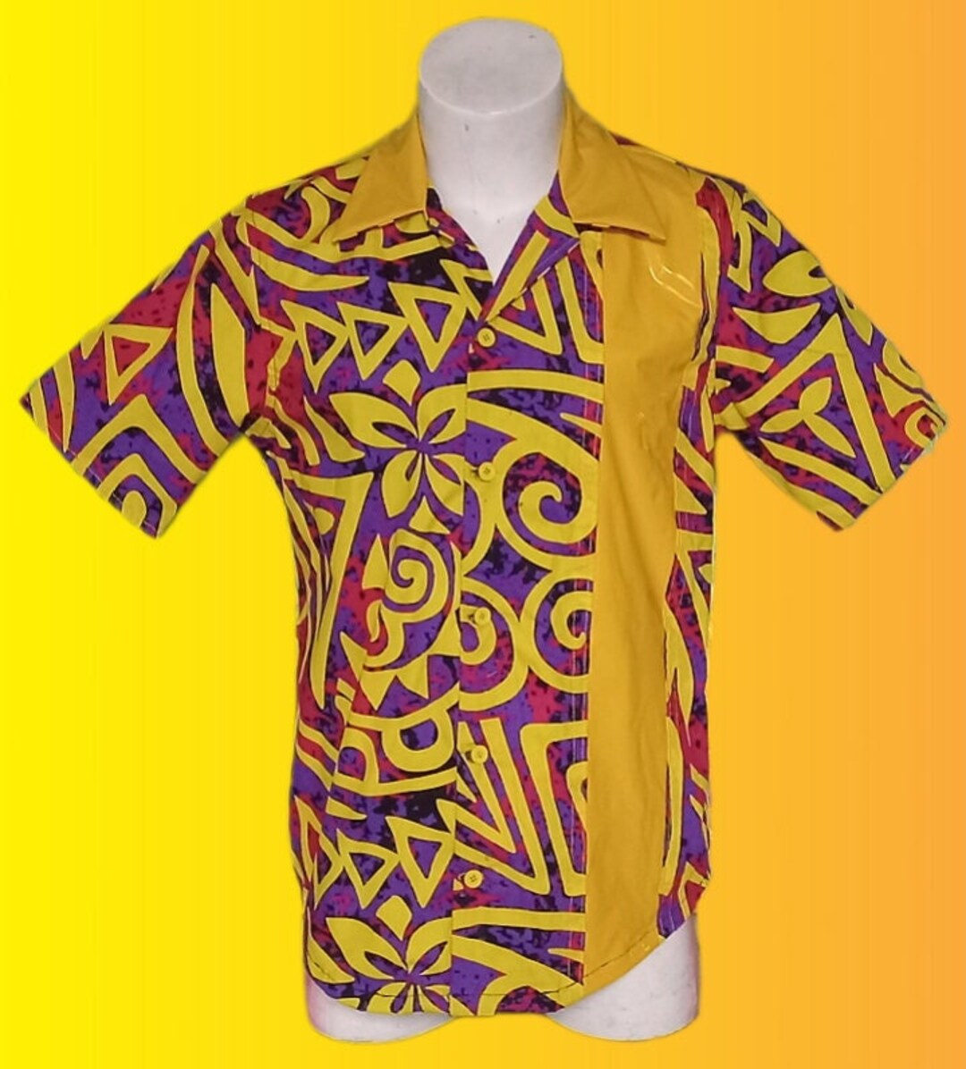 PURPLEYELLOW Vinyl Button up Collar Shirt - Etsy