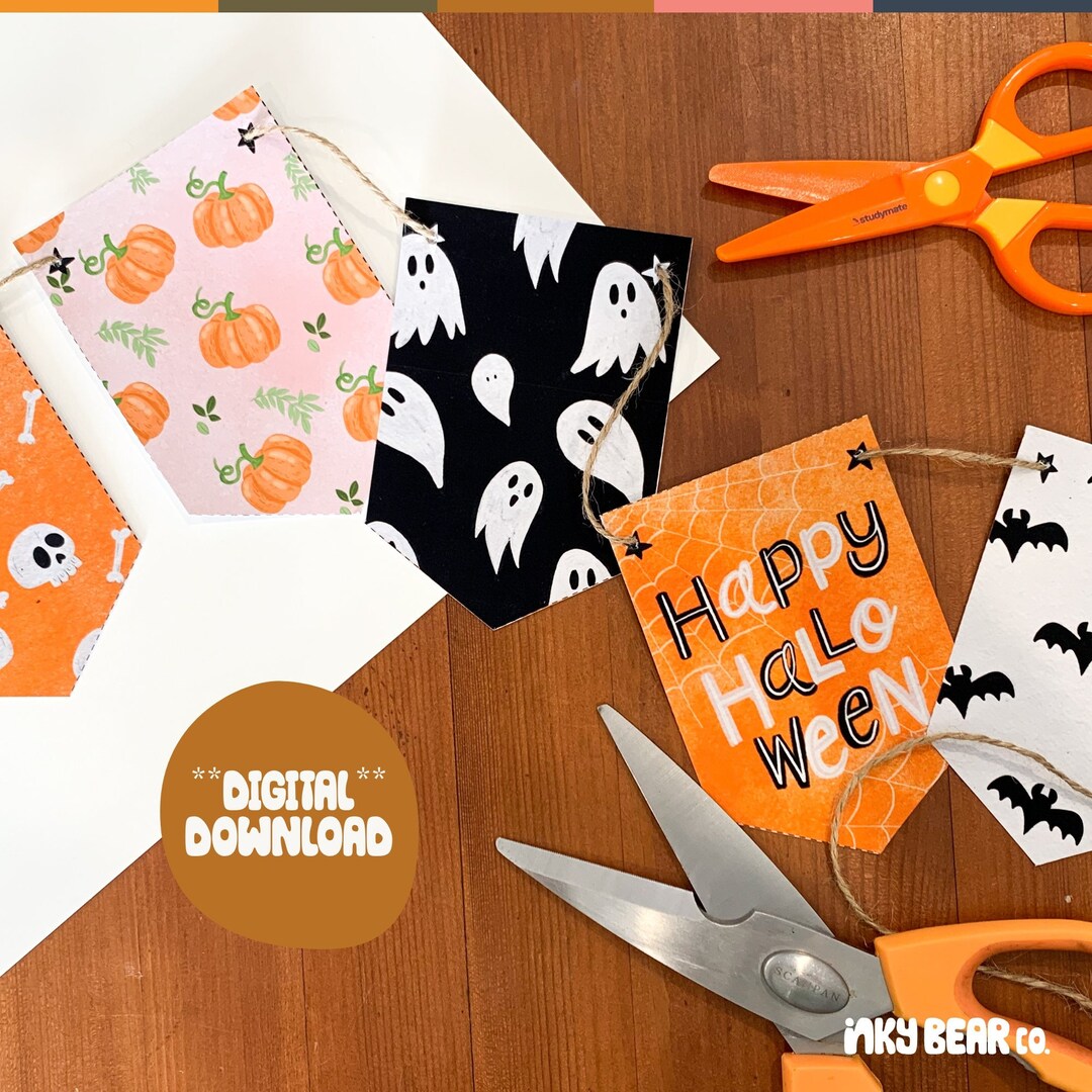 DIGITAL DOWNLOAD - Halloween Bunting & Activity Sheet - Find + Seek ...