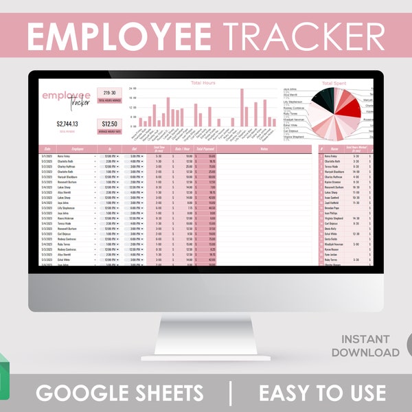 Employee Training Google Sheet Tracker - Etsy