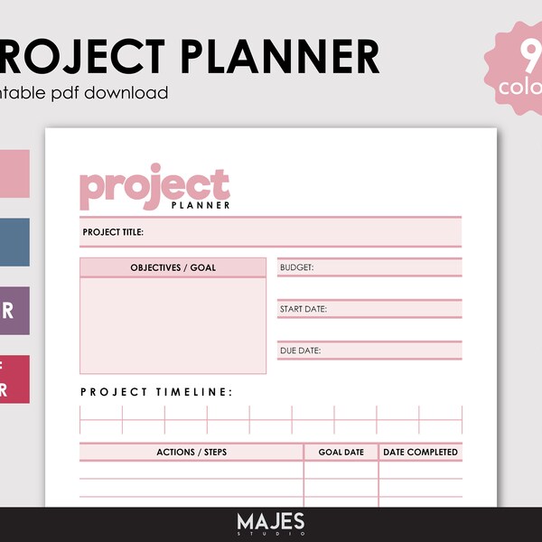 Project Planner - Etsy
