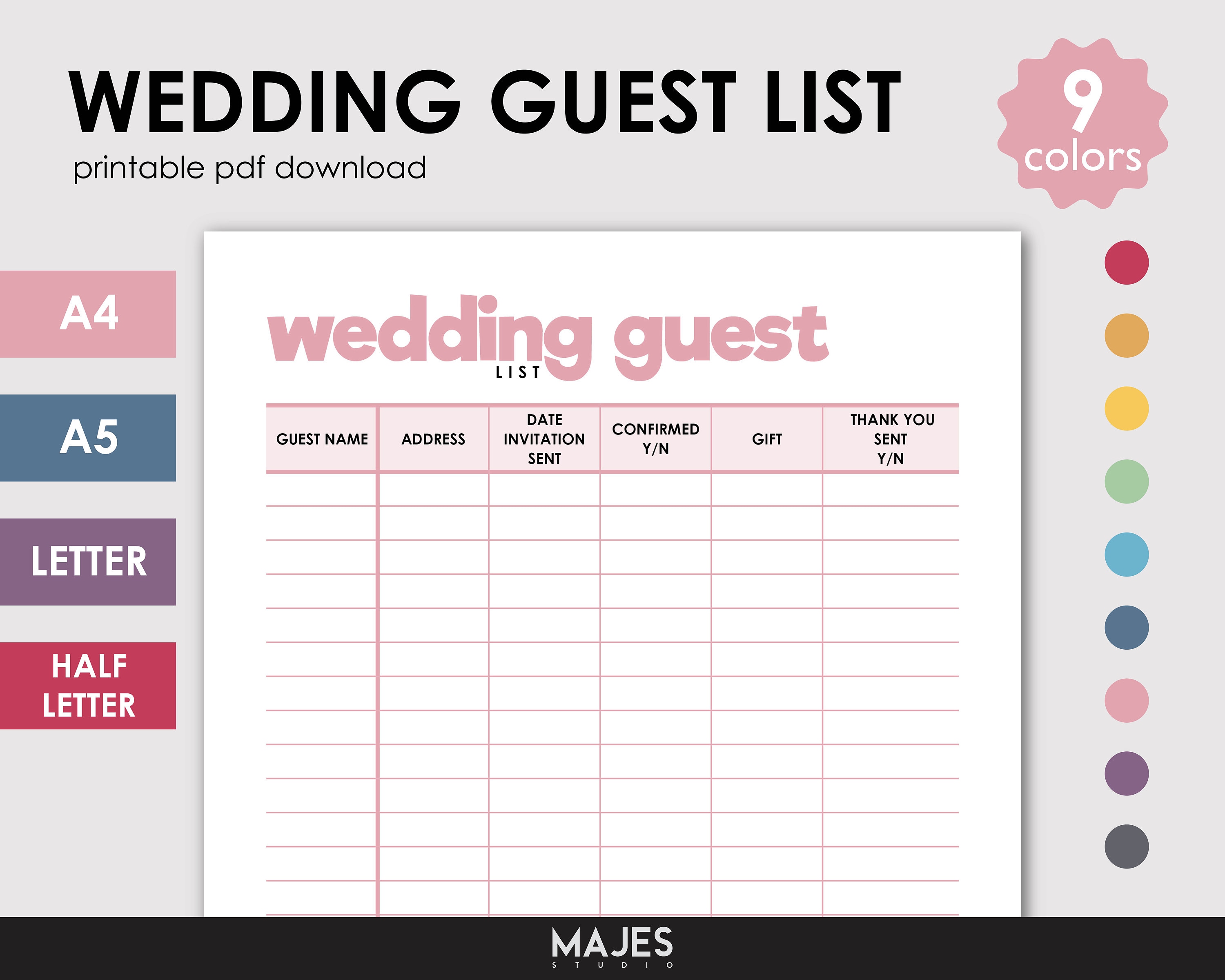 Wedding guest attendance calculator | Beachweddingtips.com