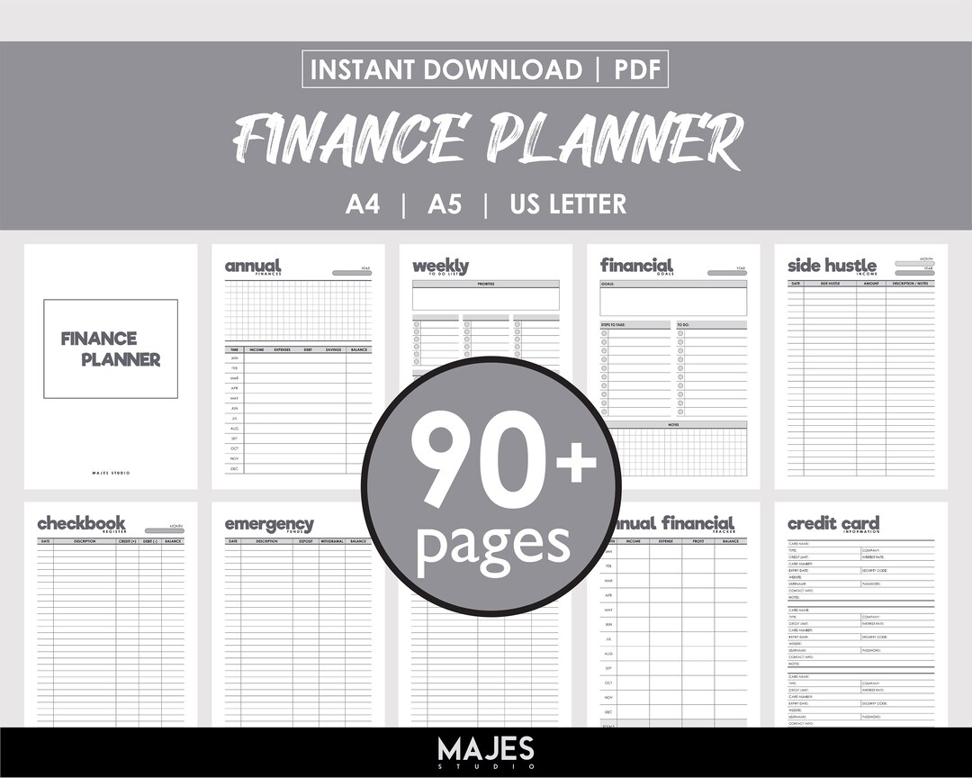 Financial Planners, Money Planners, Budget Bundle, Financial Logs ...