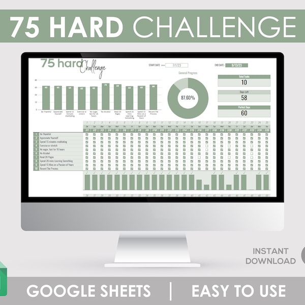 75 Hard Printable - Etsy