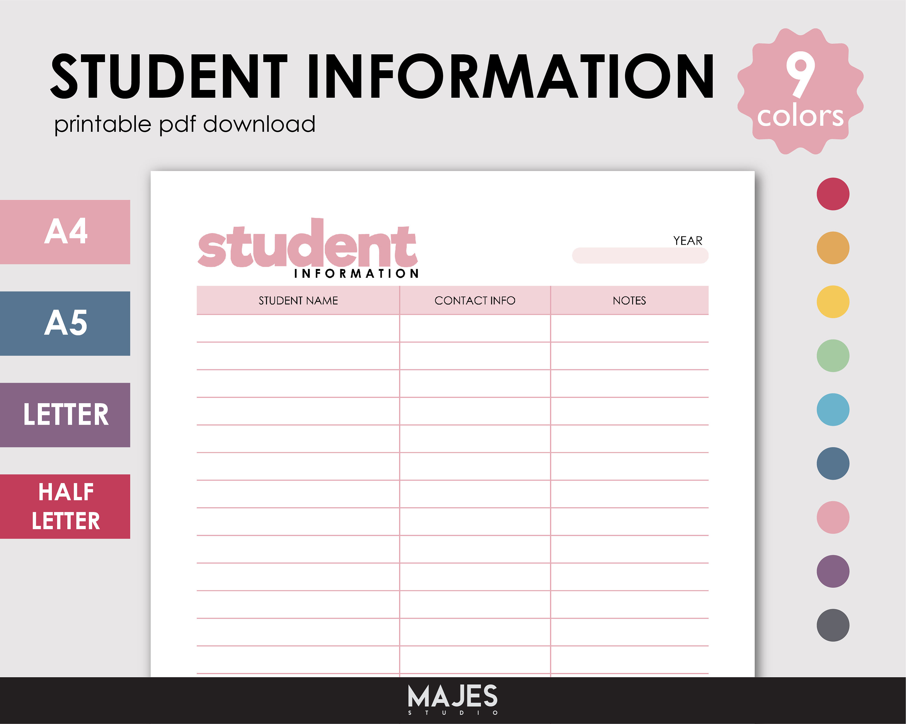 Student Information, Student Sheet, Student at A Glance, Medical ...