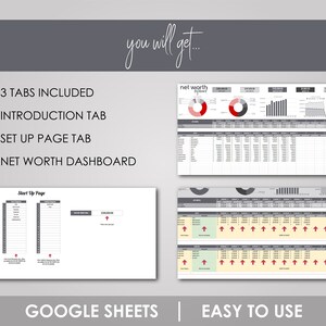 Net Worth Tracker, Net Worth Dashboard, Google Spreadsheet, Google ...