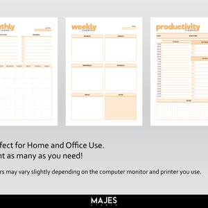 Daily Planner Pdf, Weekly Planner Pdf, Monthly Planner Pdf, Project ...