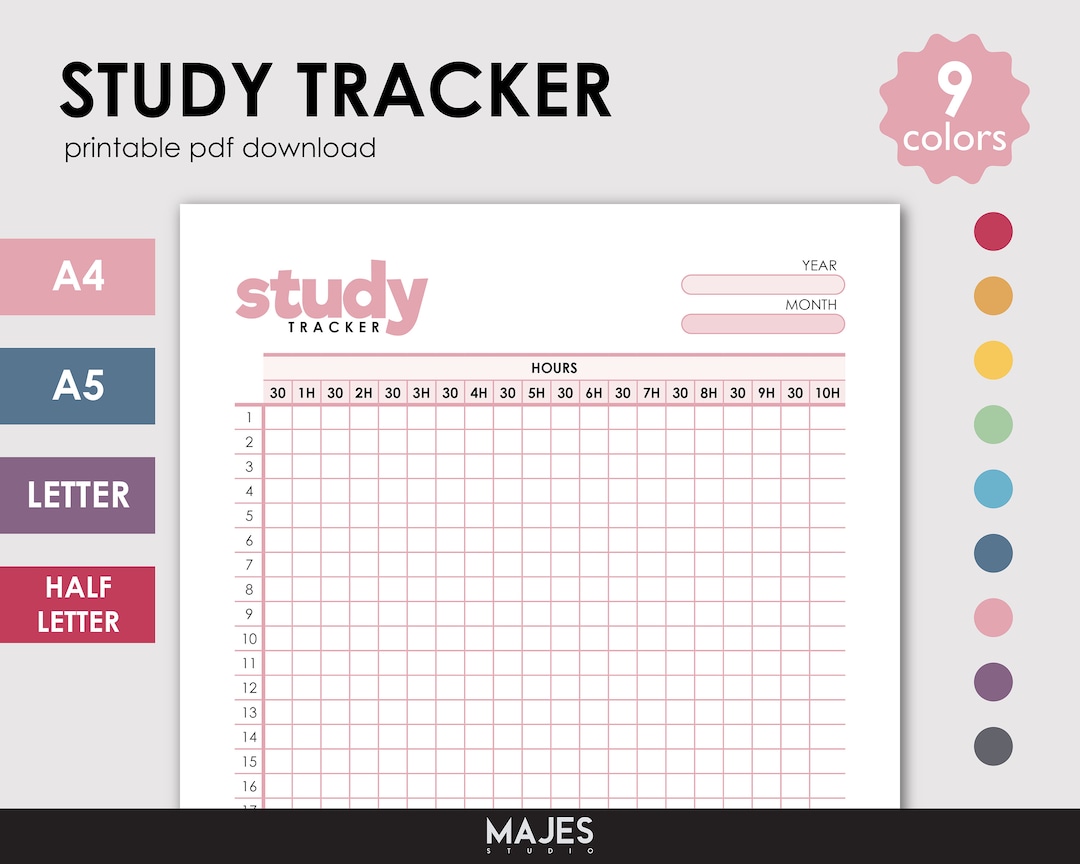 Daily Study Planner, Printable Inserts, 10-minutes Plan, for School ...