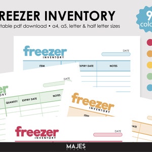 Freezer Tracker, Fridge Tracker, Spice Tracker, Food Inventory, Kitchen ...