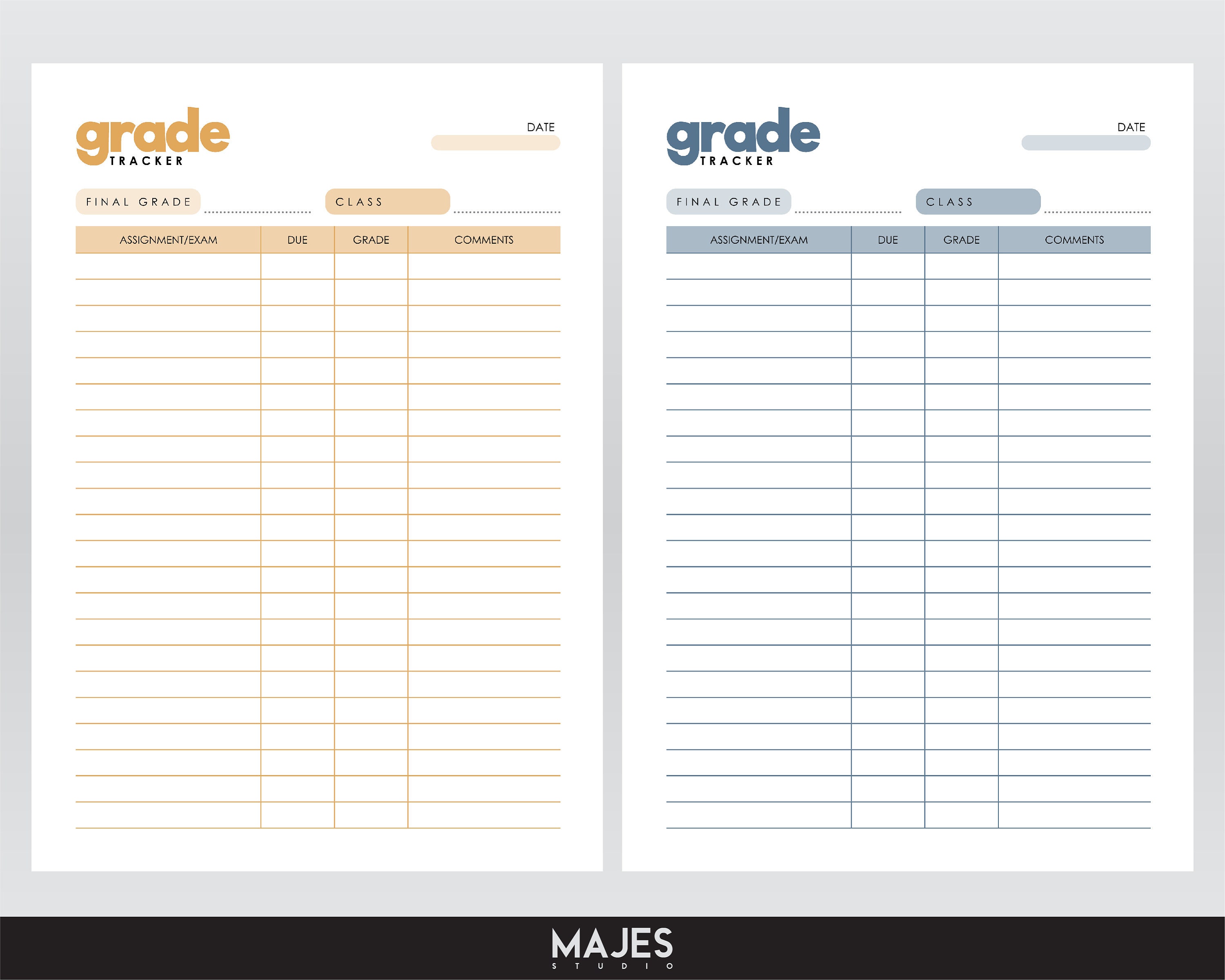 Grade Tracker Student Productivity Score Tracker Assignment - Etsy