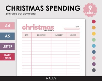 Christmas Spending Tracker - Etsy