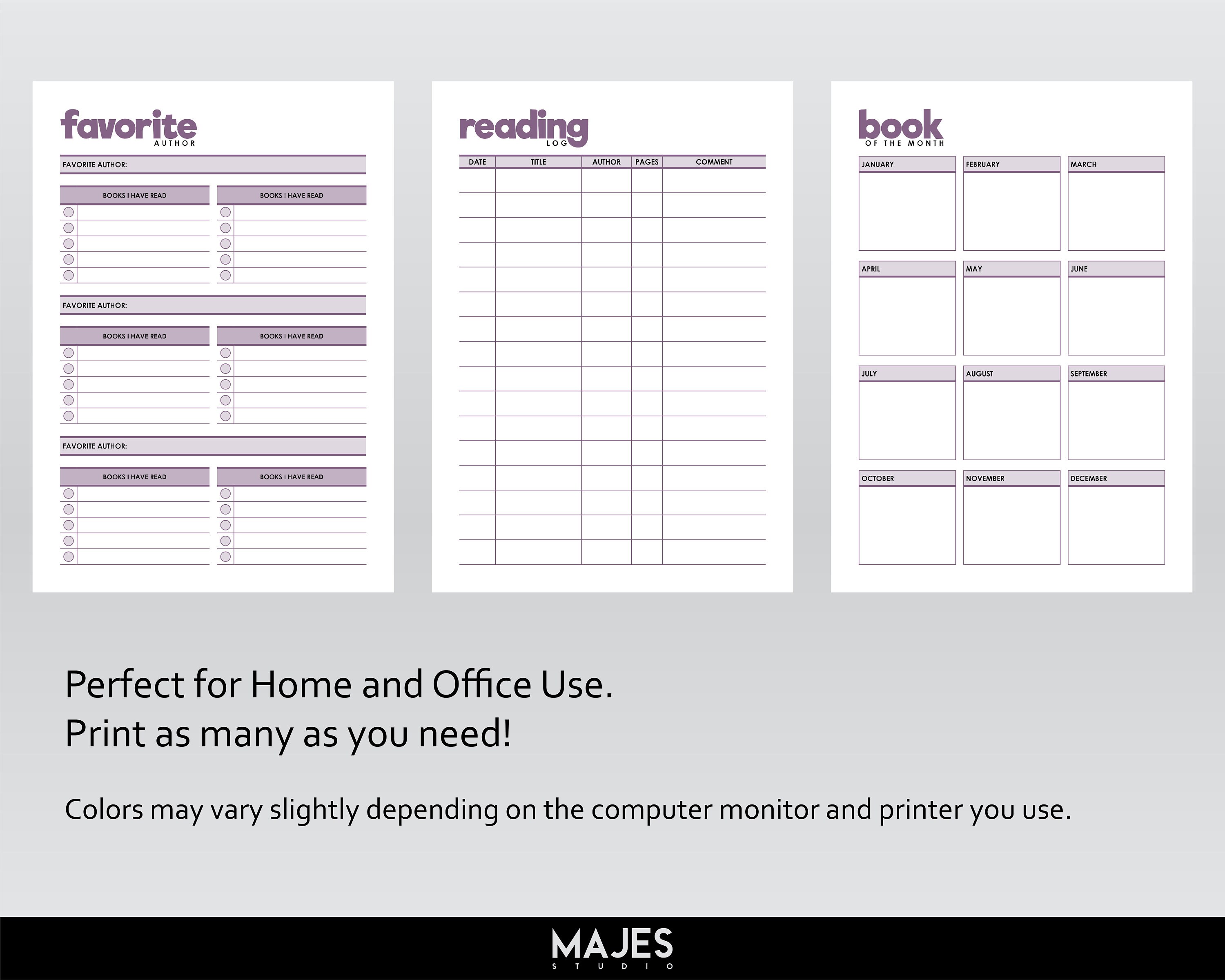 Book Reading Planner, Digital Reading Log, Reading Planner 2023 ...