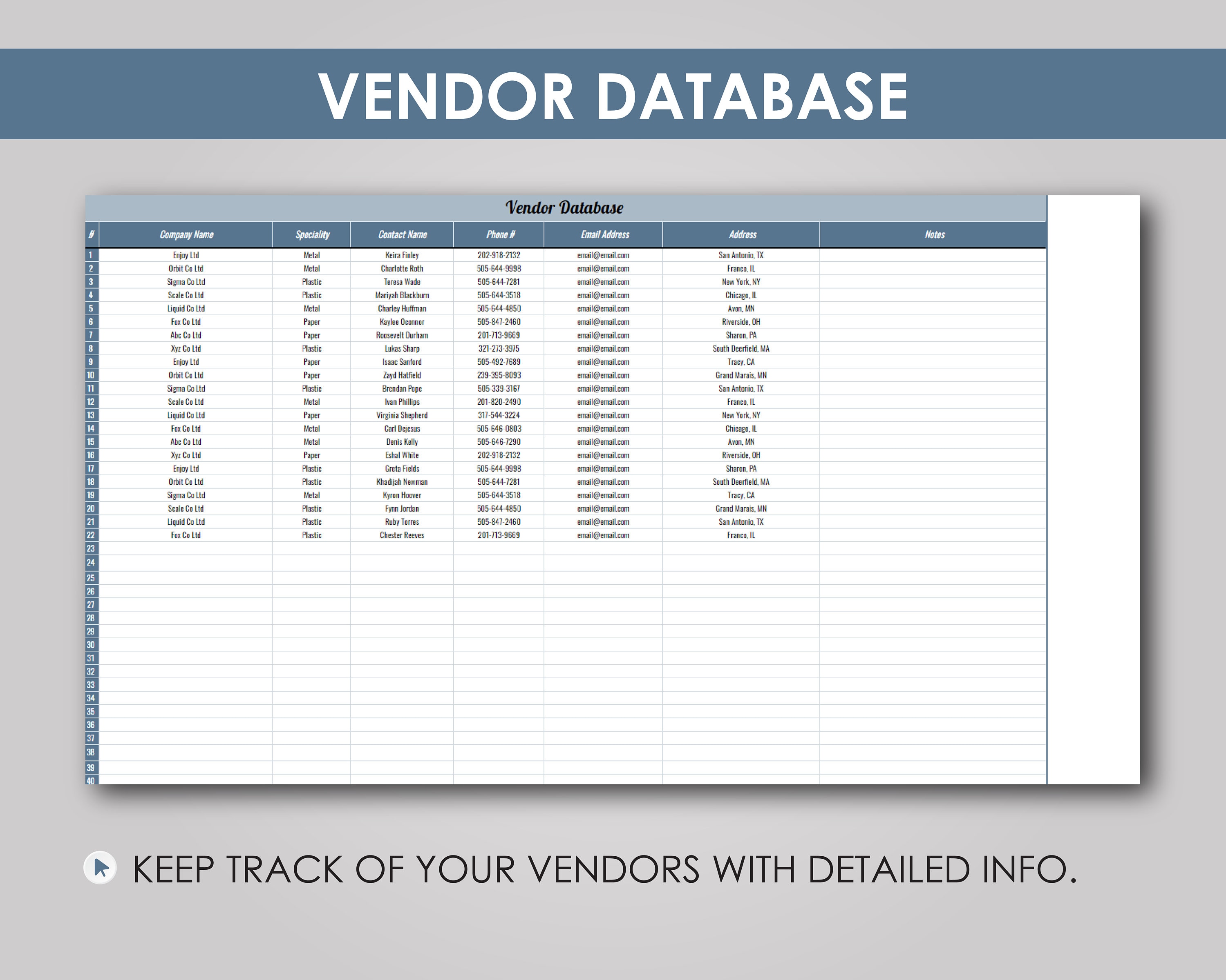 Price Comparison, Vendor Comparison, Google Sheets, Spreadsheet ...