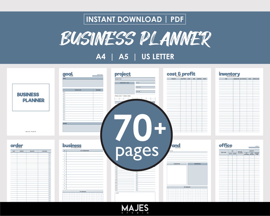 Business Planner Bundle, Printable Organizer, Productivity Pack ...