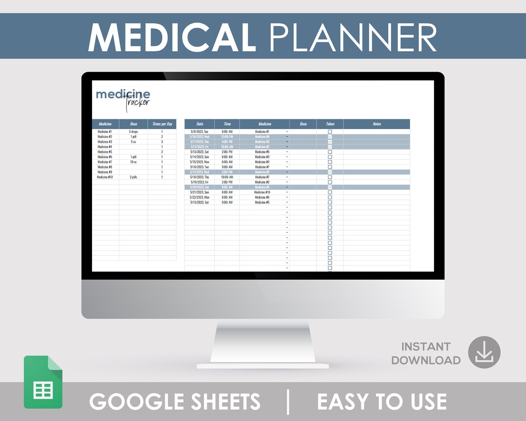 Health Tracker, Medical Planner, Medication Tracker, Medical Tracker ...