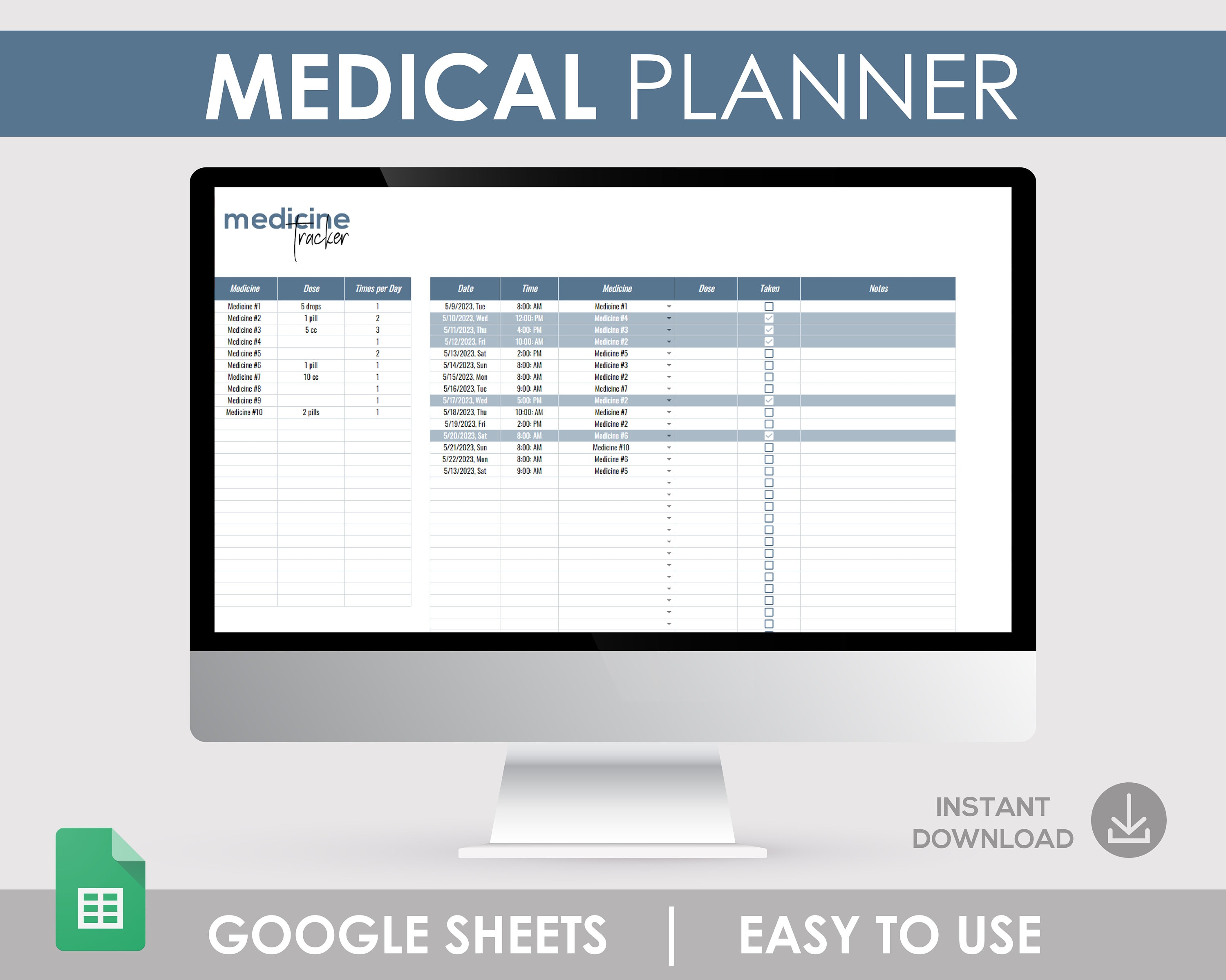 Health Tracker, Medical Planner, Medication Tracker, Medical Tracker ...