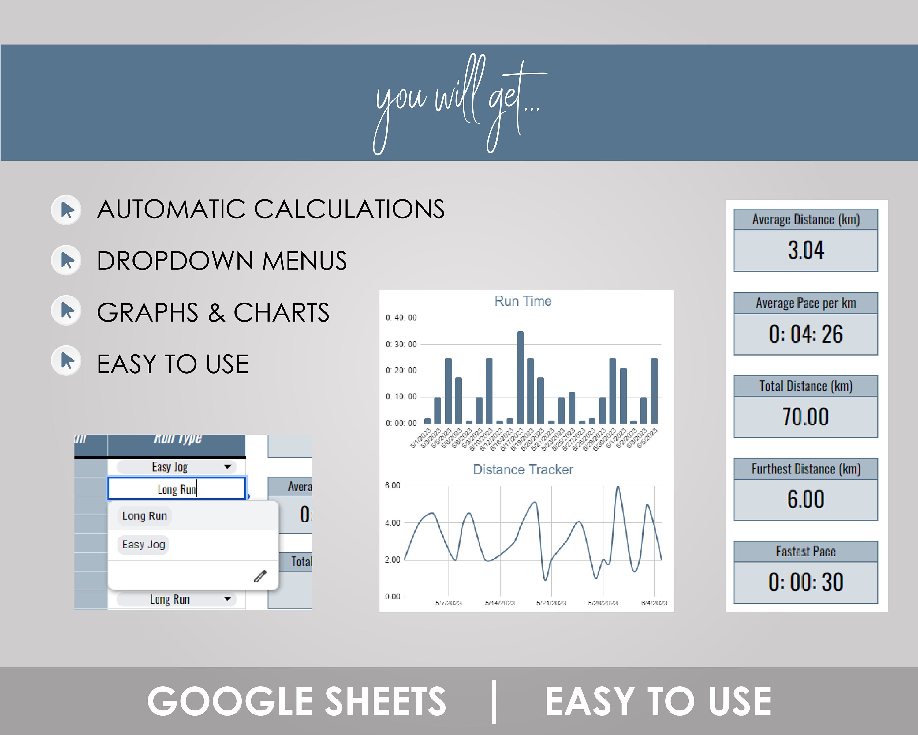 Running Logbook, Running Calculator, Running Calendar, Running Tracker ...