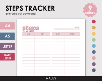 Steps Tracker Printable, Walking Log Form Contest, 30 Day Health Keeper ...