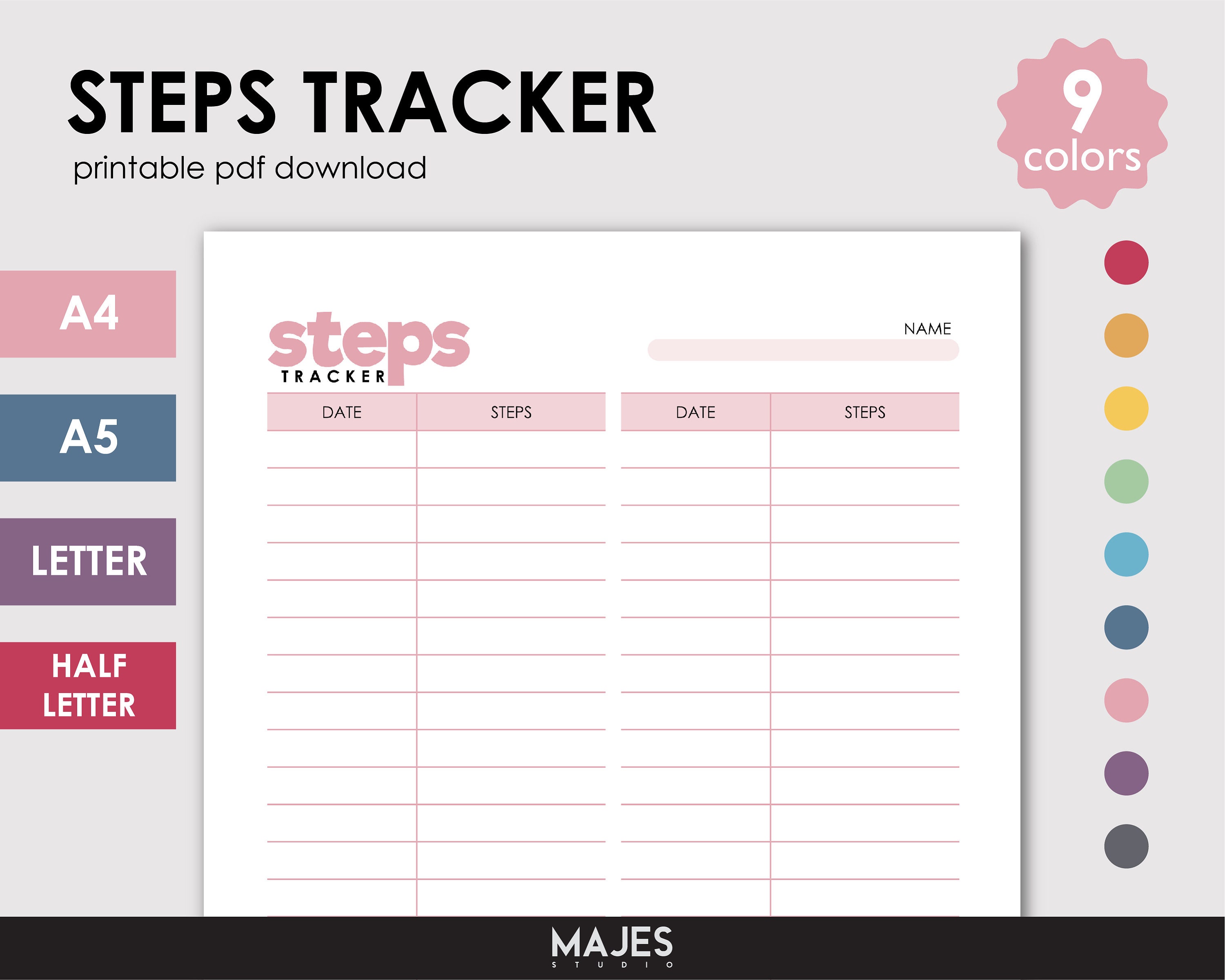 Steps Tracker Walking Printable 30 Day Health Keeper Form - Etsy