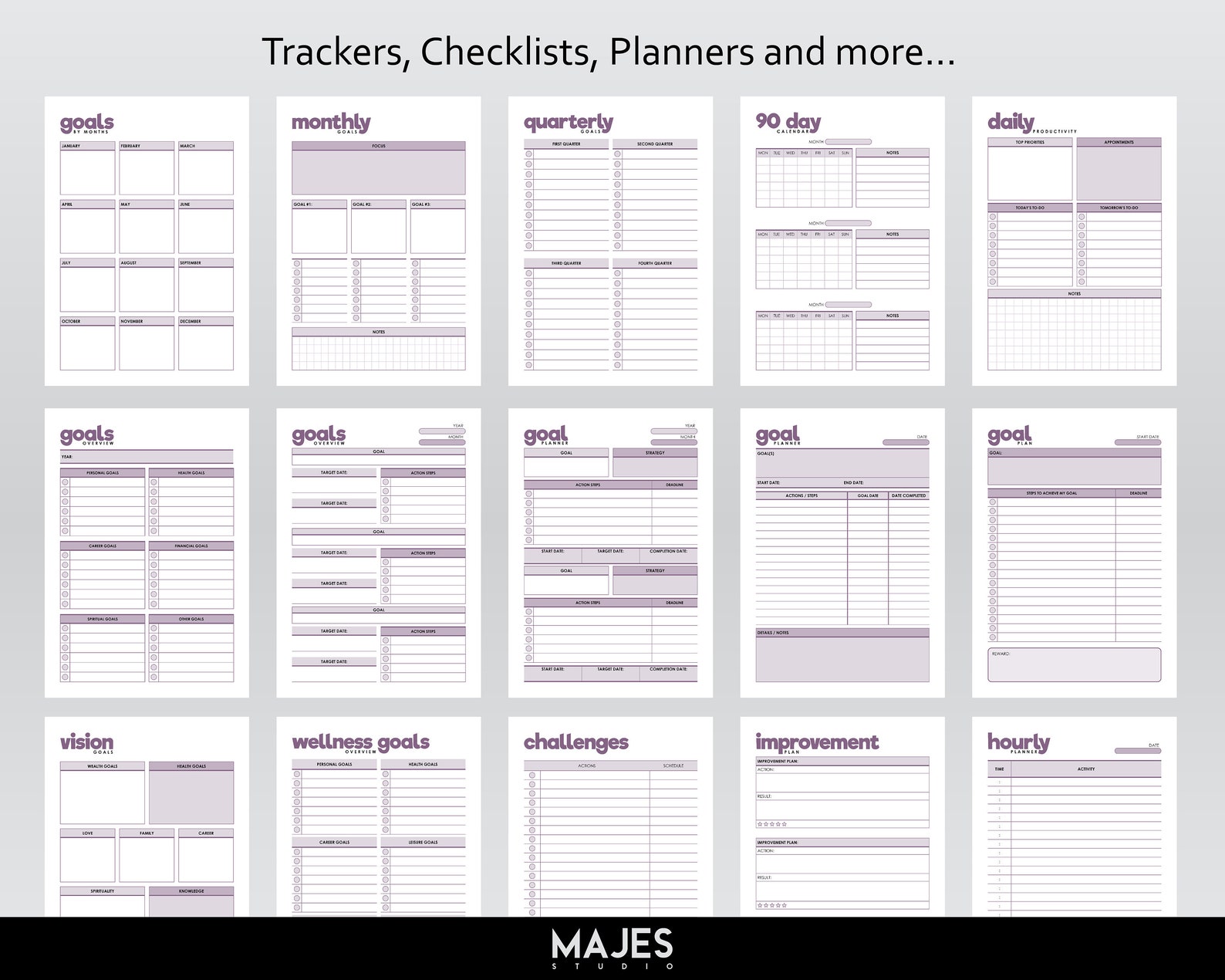 Goal Planner, Goal Setting, Smart Goals, Long Term Goals, Action Plan ...