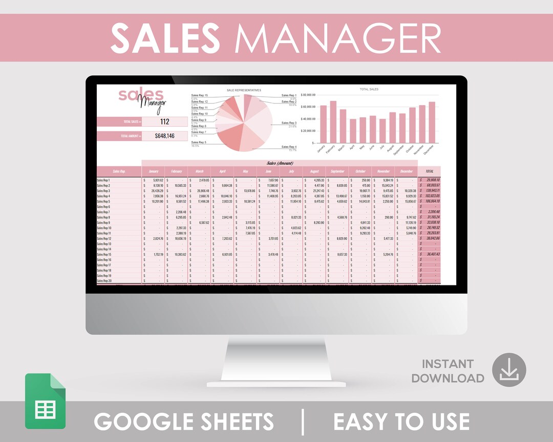 Sales Tracker, Order Tracker, Sales Stats, Sales Representatives, Etsy ...