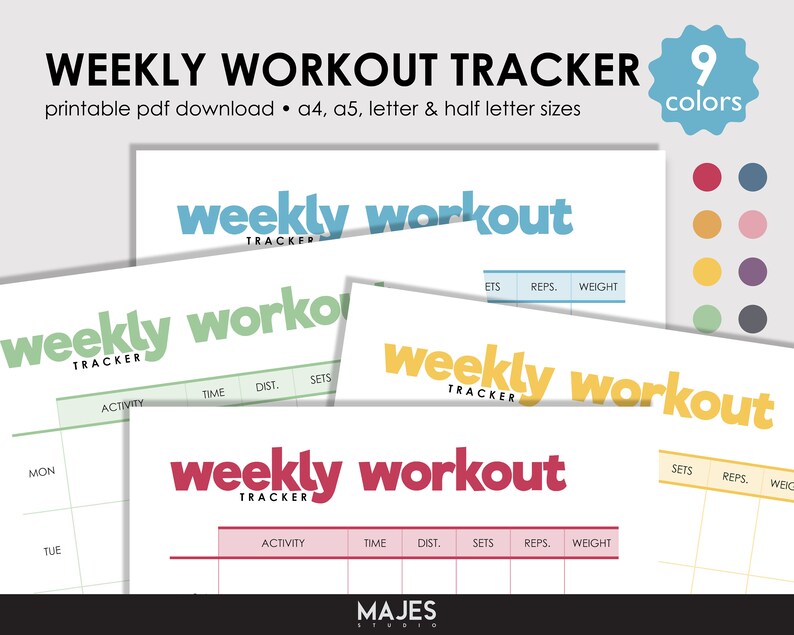 Weekly Workout Plan Fitness Planner Workout Planner Weekly - Etsy