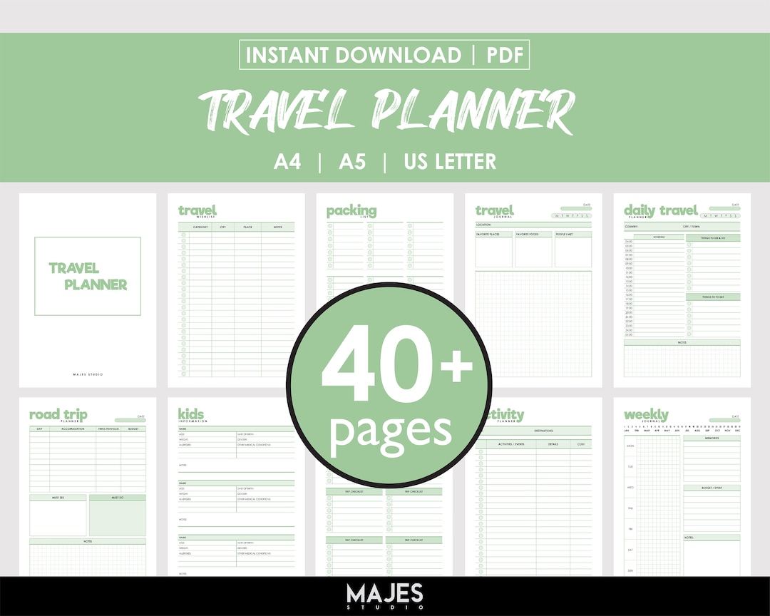 Travel Organizer, Trip Planner, Vacation Planner, Journey Tracker ...