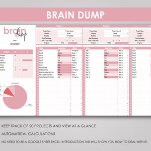 Brain Dump Planner, Daily to Do List, to Do List Template, Productivity ...