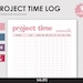 Project Time Log, Timesheet Template, Hours Worked, Time Tracking ...