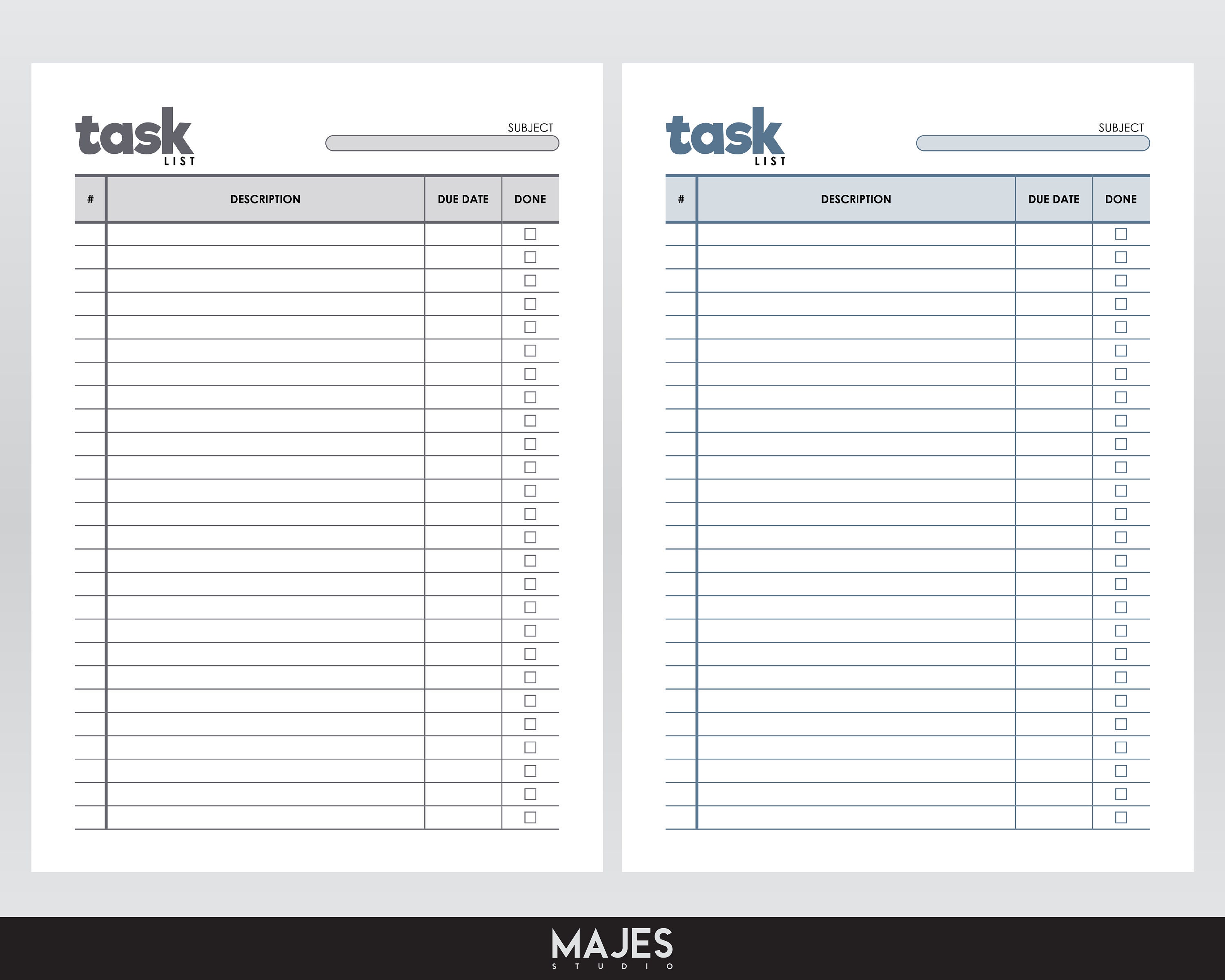 Task List Task Planner Monthly Tracker Task Tracker - Etsy