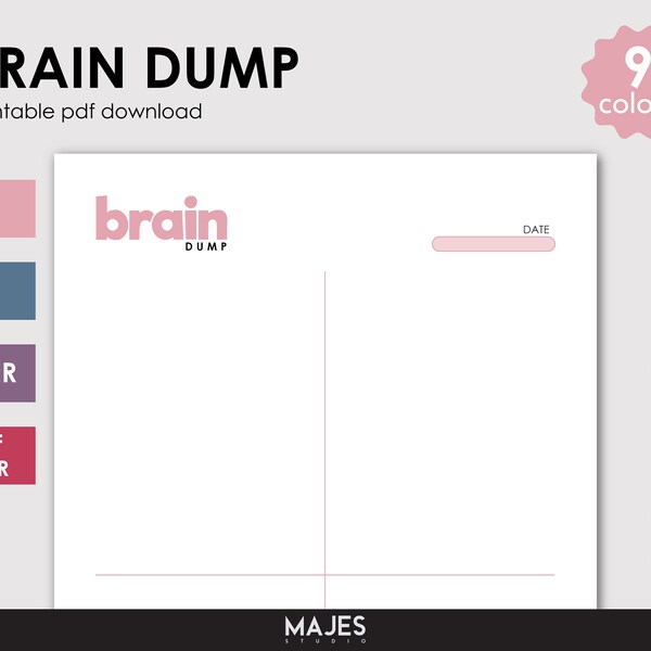 Brain Dump Notepad - Etsy