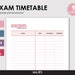 Exam Timetable, Exam Tracker, Timetable Printable, Study Printable ...