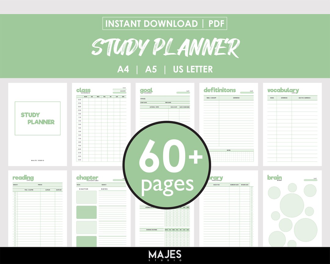Academic Planner, College Planner, Student Calendar, Study Planner ...