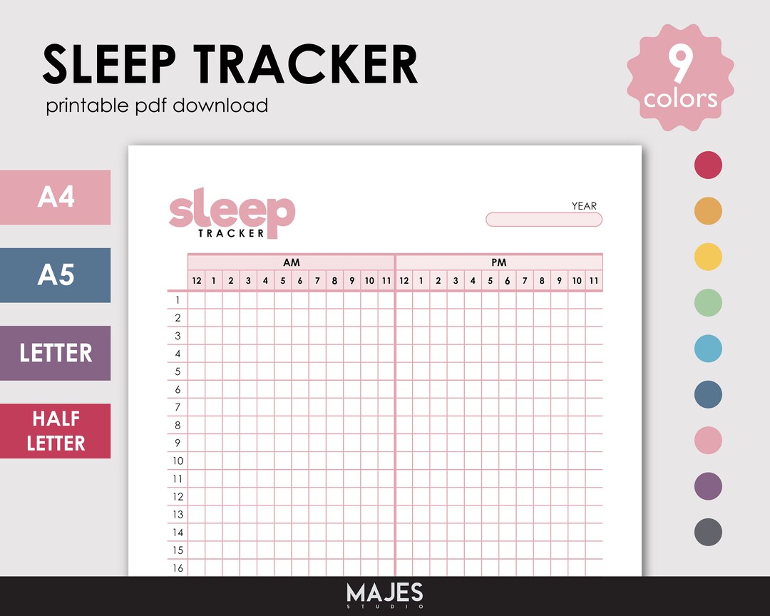 Sleep Tracker, Planner Printable, Sleeping Tracker, Sleep Planner ...