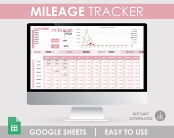 Mileage Tracking Spreadsheet Google Sheets, Mileage Tracker, Business ...