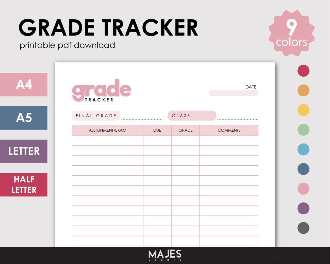 Grade Tracker, Student Productivity, Score Tracker, Assignment Tracker ...