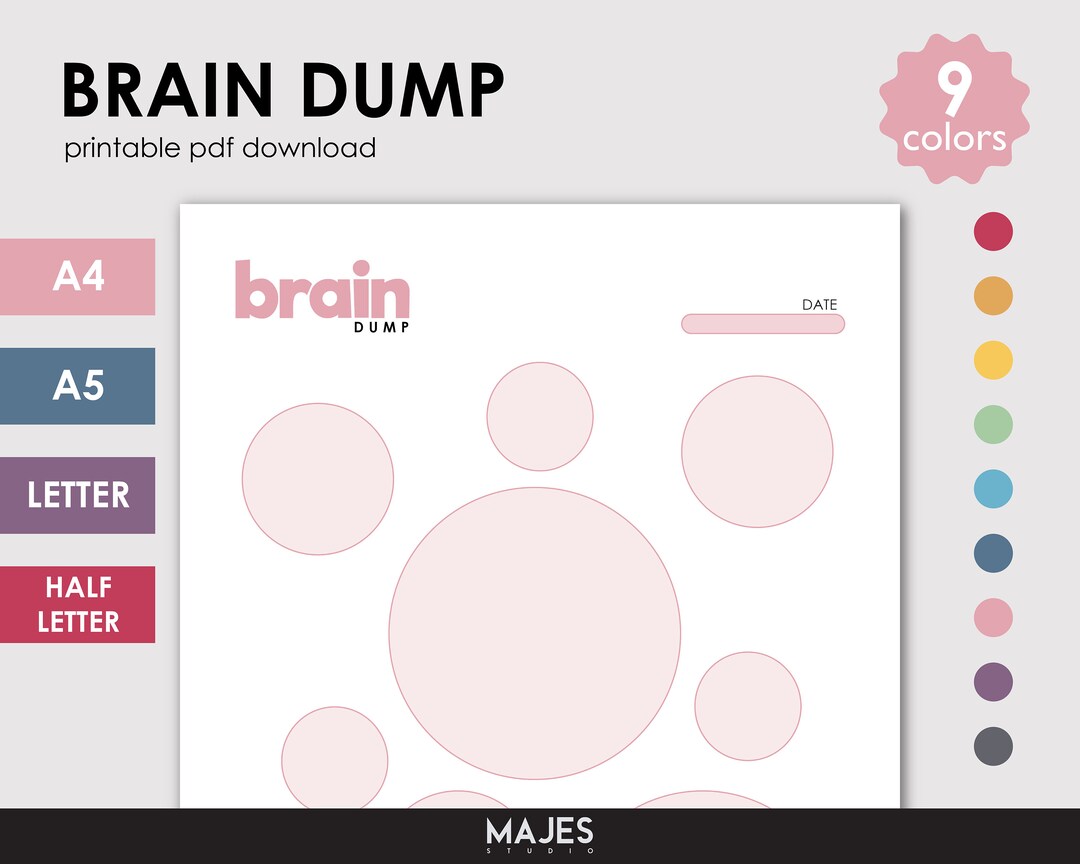 Brain Dump, ADHD Planner, Thought Tracker, Organization Planner, ADHD ...