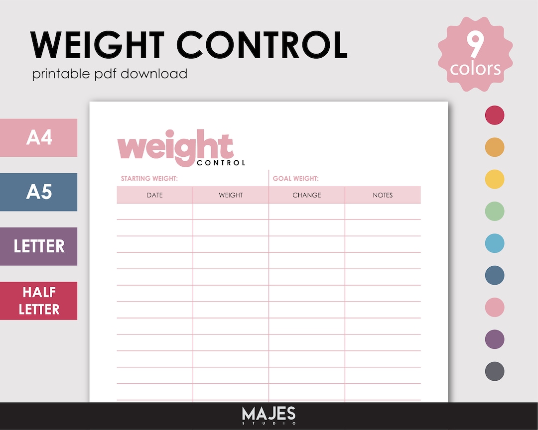 Weight Loss Tracker, Workout Log, Weight Tracker, Weight Journal ...