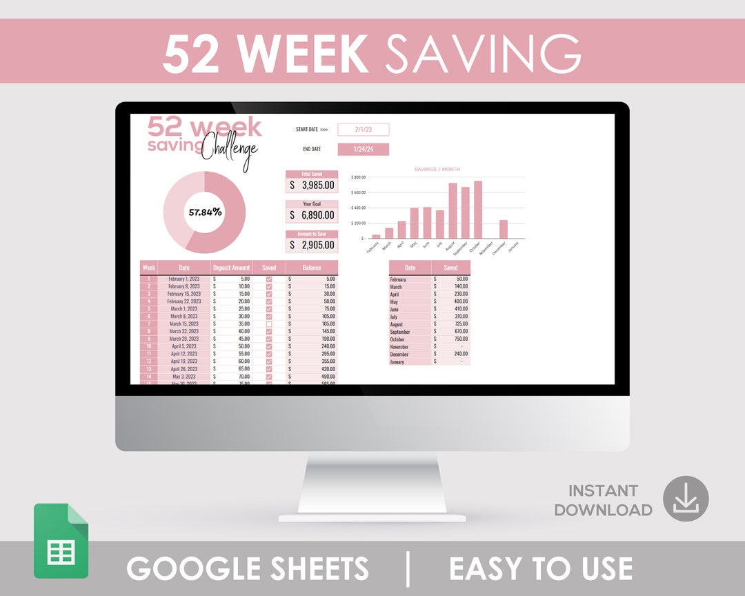 52-week Savings, Money Saving Tips, Personal Finance, Saving Challenge ...