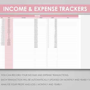 Income and Expense Tracker Business Tracker, Google Sheets, Spreadsheet ...