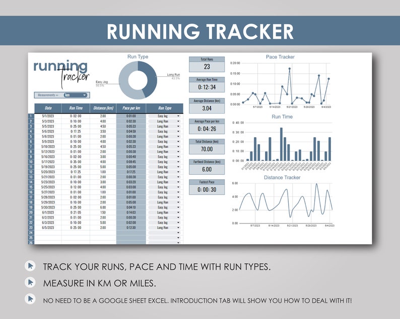 Running Logbook, Running Calculator, Running Calendar, Running Tracker ...