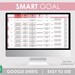 Smart Goal Templates, Digital Smart Goal, Minimal Smart Goal, Letter ...